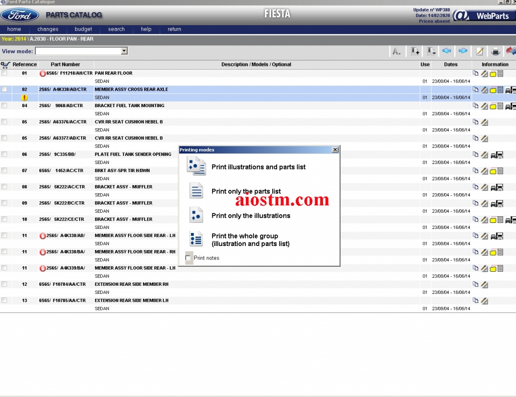 Ford WebParts Latin America EPC - Aiostm-All Data Repair Car Truck