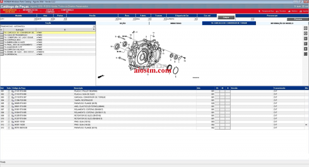 Honda EPC Brazil Region 08.2016 - Aiostm-All Data Repair Car Truck