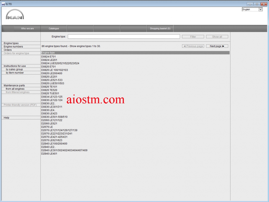 MAN ELTIS Electronic Parts Catalogue - Aiostm-All Data Repair Car Truck