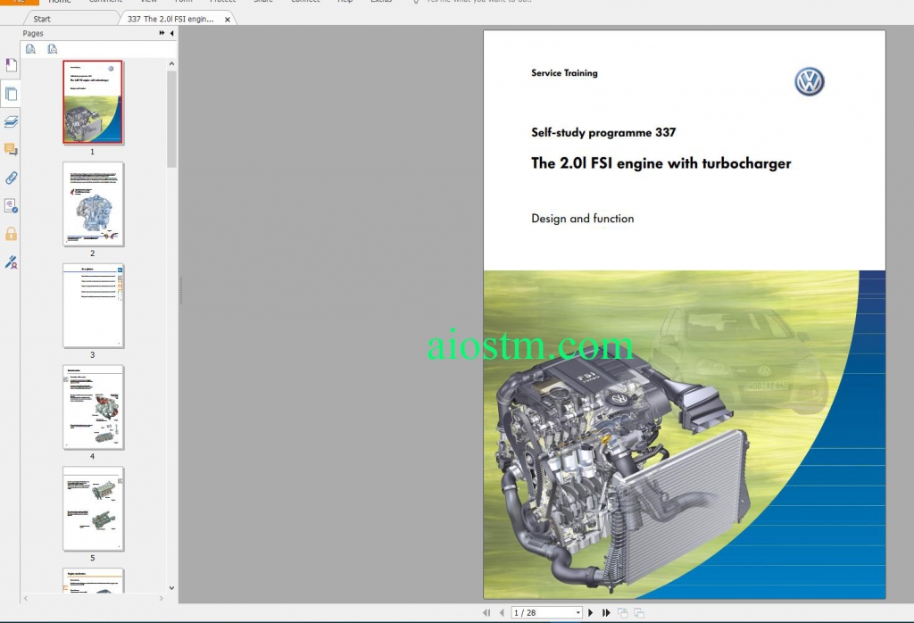 VAG SSP Self-Study Programme & Group Manuals Training - Aiostm-All Data ...